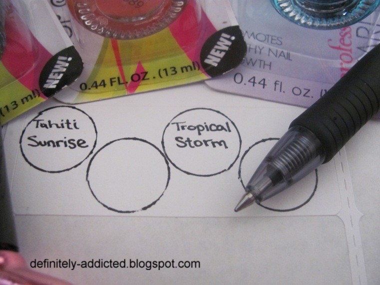I am Definitely Addicted...: How To: Make Your Own Nail Polish Labels