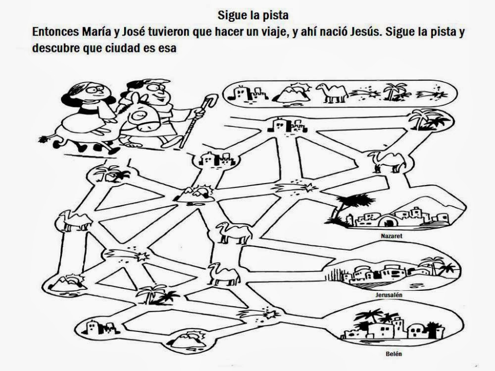 Imagenes Cristianas Para Colorear Dibujo De Maria Y José Rumbo A Belen Para Colorear