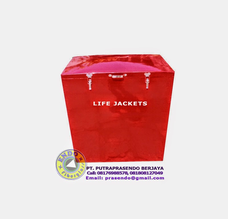 Jual Life Jacket Box: Life Jacket Box Fiber Peralatan Safety Kapal