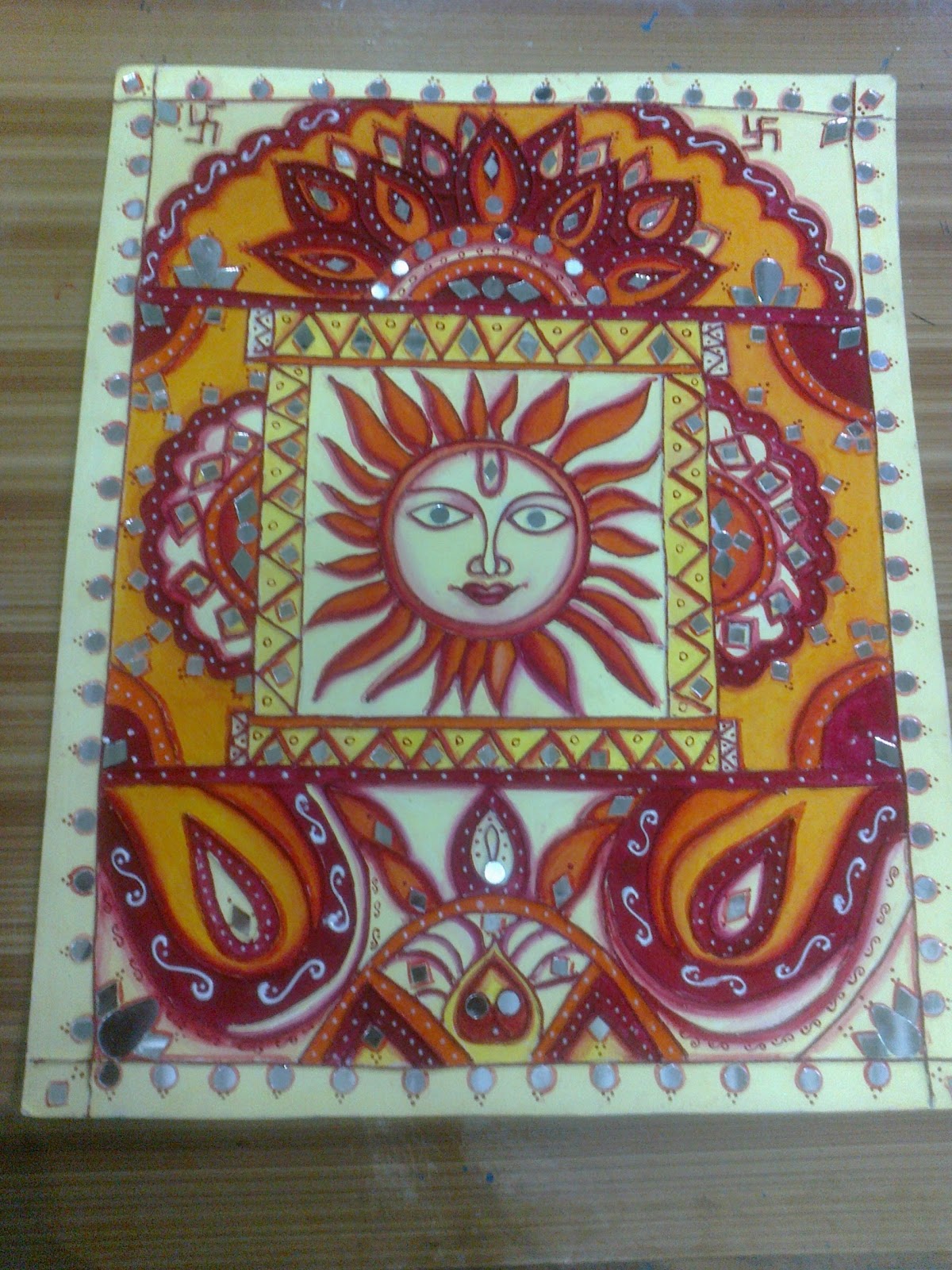 orchids arts and craft gallery in palakkad: gurjari painting