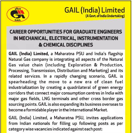 GAIL Recruitment 2014 Apply Online - 17 Non-Executive Vacancies