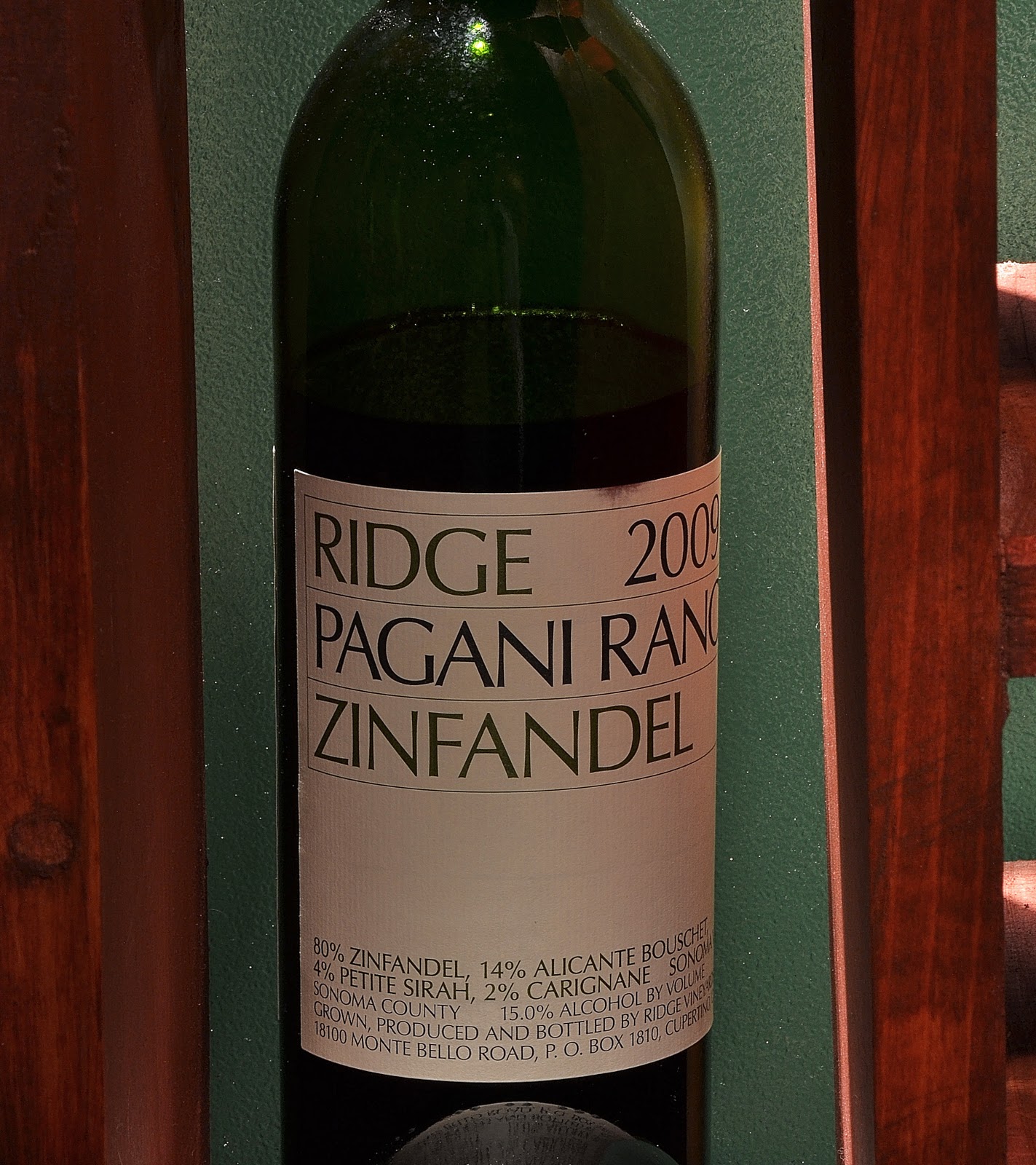 New Hampshire Wine-man: Ridge Pagani Ranch 2009 Zinfandel