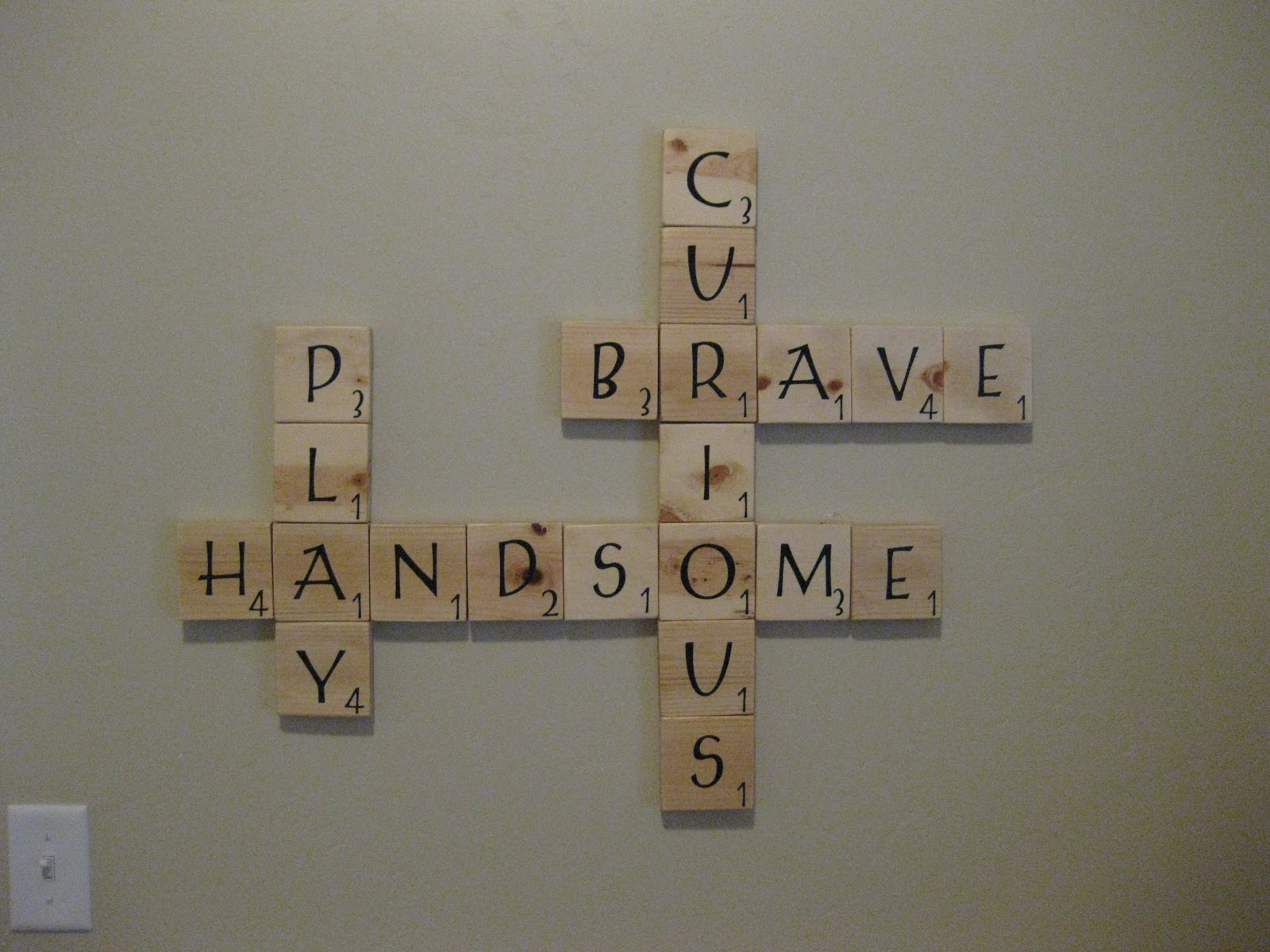 4 Growing Boys: Scrabble Tile Boys Decor