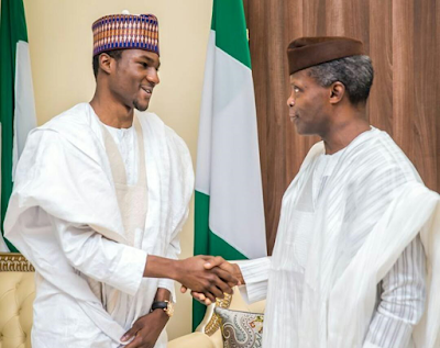 Photos of President Buhari's son, Yusuf with VP Osinbajo at the ...