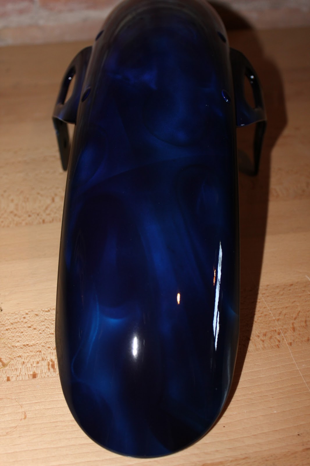 Online Motorcycle Paint Shop: Black base candy blue smoke and skulls ...