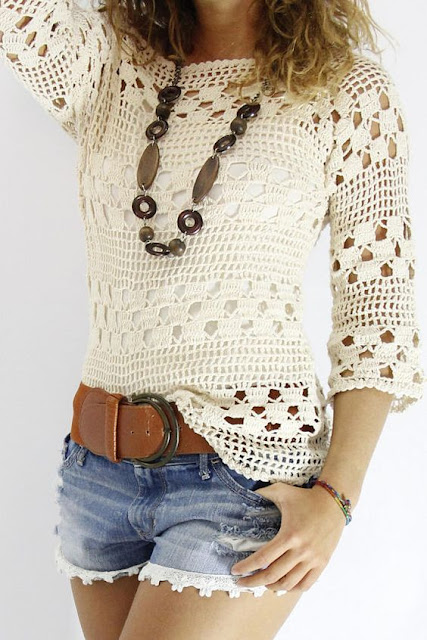 DIANA - Atelier handmade: Bluze si rochie, crosetate