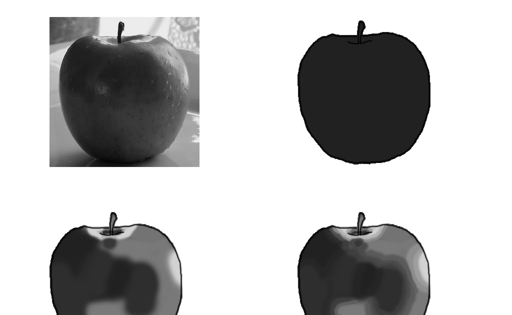 ILICarrieDoll: Shading Training: Apple Grayscale