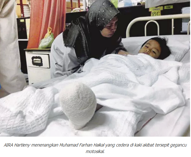 Tapak Kaki Putus Tersepit Gegancu Motorsikal - My News And Media Hub