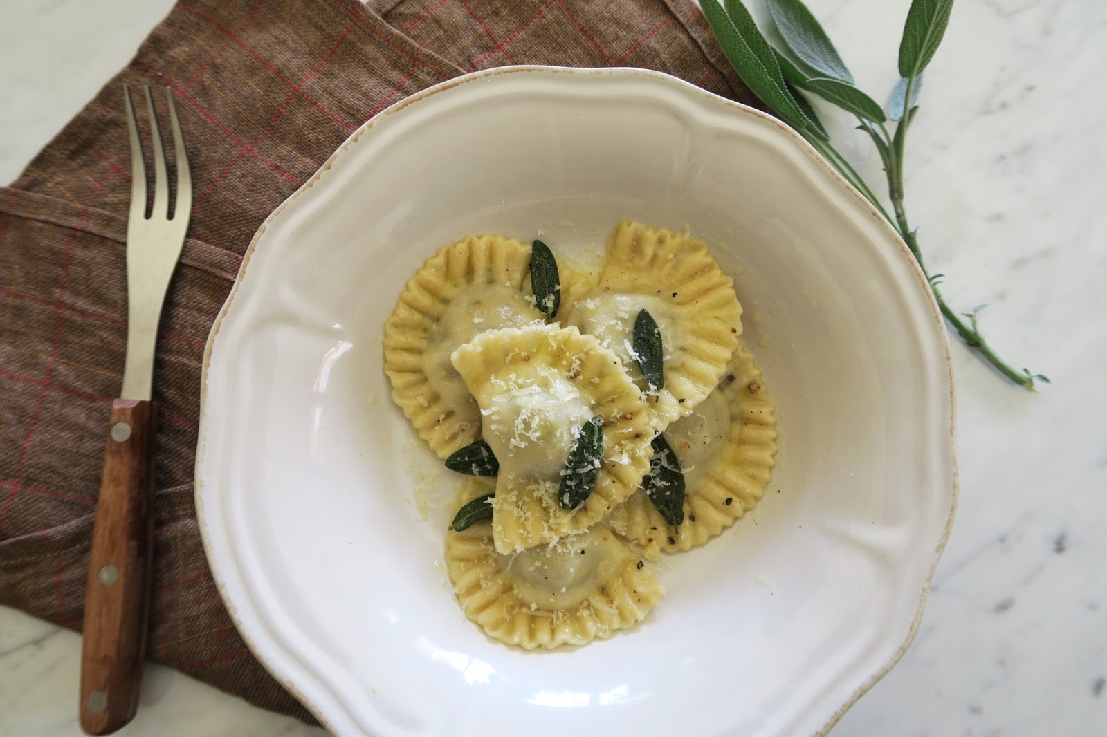 Chestnut & Mushroom Ravioli inspired by an Autumn outing in Daylesford ...
