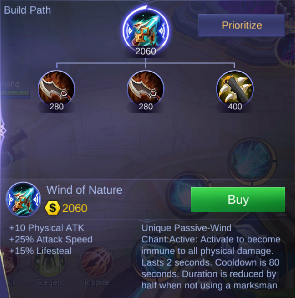 All Attack Items in Mobile Legends Bang Bang Season 9
