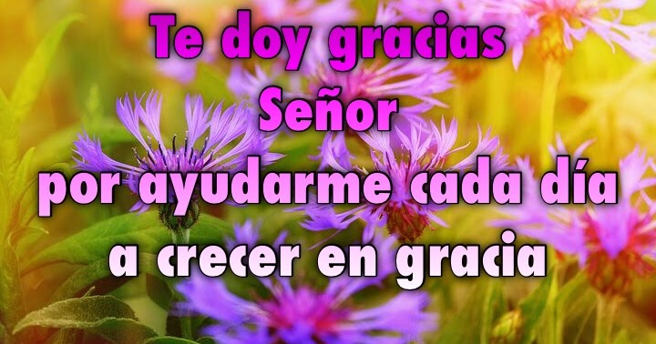 Promesas de Dios: Te doy gracias Señor por ayudarme cada día a crecer en gracia