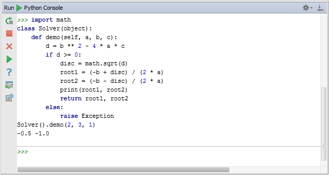 Pycharm: ejecutar codigo python en consola de modo interactivo