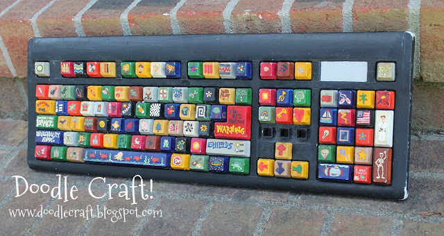 Karima's Crafts: Spray Painted Keyboard Tutorial - Great Ideas