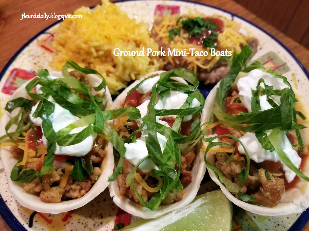 Fleur de Lolly: Taco Tuesday: Ground Pork Mini Taco Boats