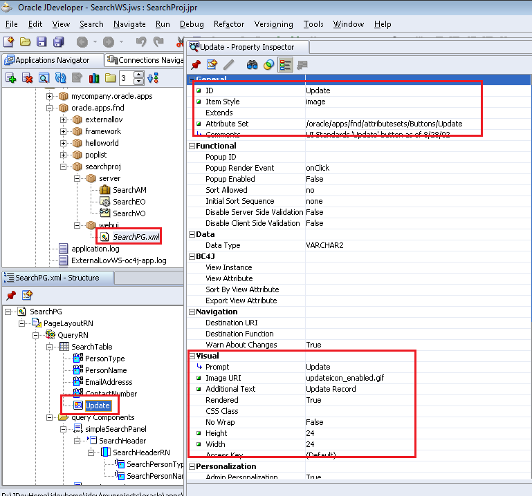 Oracle Apps Quick Reference: Update Records in OAF