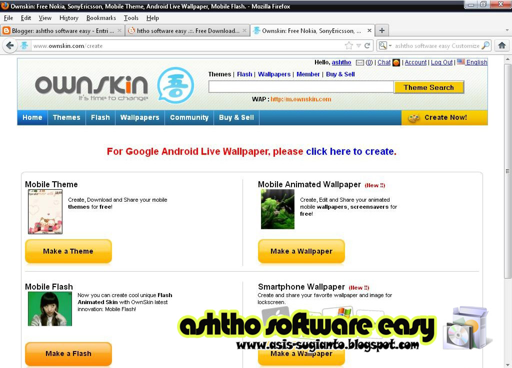 Membuat Thema HP secara online dan offline