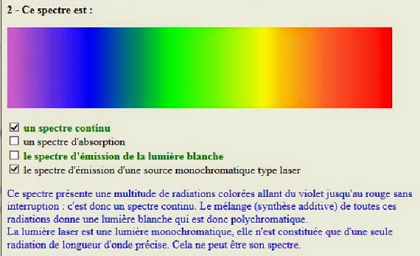 QCM - Sciences physiques