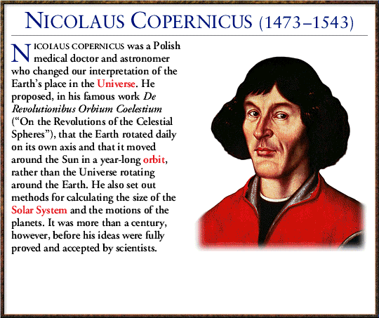 Scientists information in the world: Nicolaus Copernicus