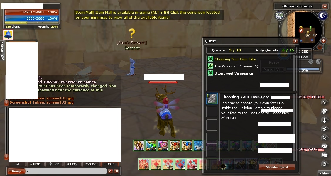 ROSE Online Guide's: The Pyramid of Fate (QUEST TABLET)