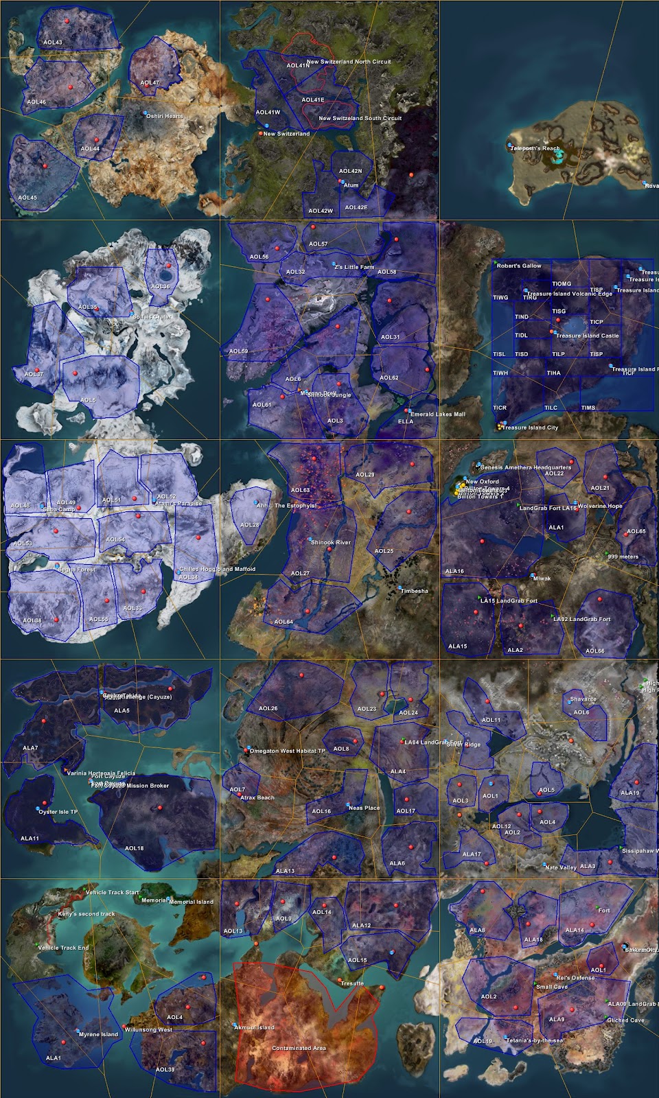 Entropia HUNiverse: Térképek