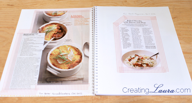 Creating Laura: DIY Washi Tape Recipe Notebook (with free Printable)