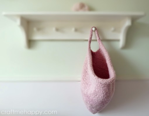 Felted Hanging Storage Bag | Craft me Happy!: Felted Hanging Storage Bag