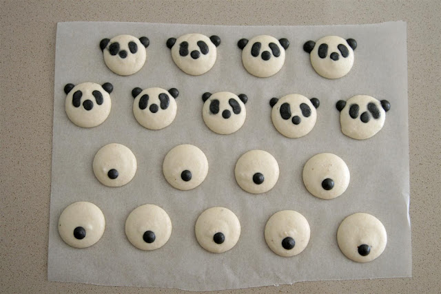 Panda Bear Macarons with Cookie and Cream Buttercream | Cakelets & Doilies