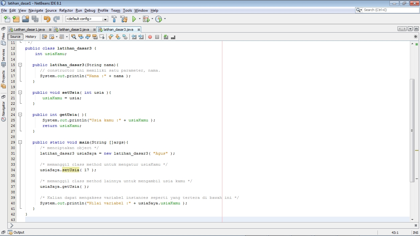 Belajar Java Object Dan Class Java Netbeans