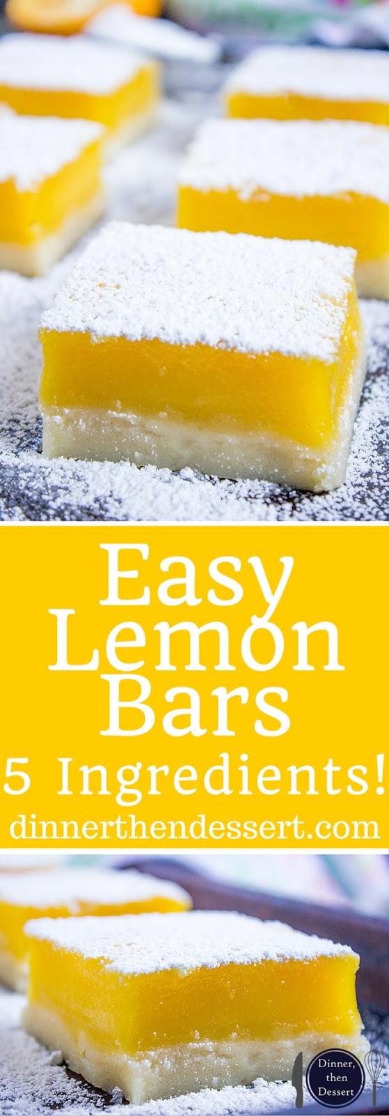 EASY LEMON BARS (5 INGREDIENTS!) - Tasty Kitchen Recipes