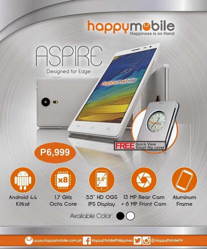 Happy Mobile Unveils Aspire Smartphone, an Octa-core and 2GB RAM ...
