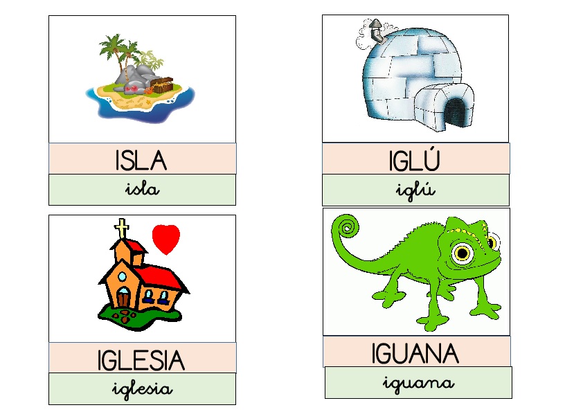 Lectoescritura, tarjetas letras i, u - INTELETANDO EN MI AULA