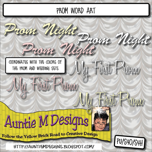 Auntie M Designs: Prom Word Art