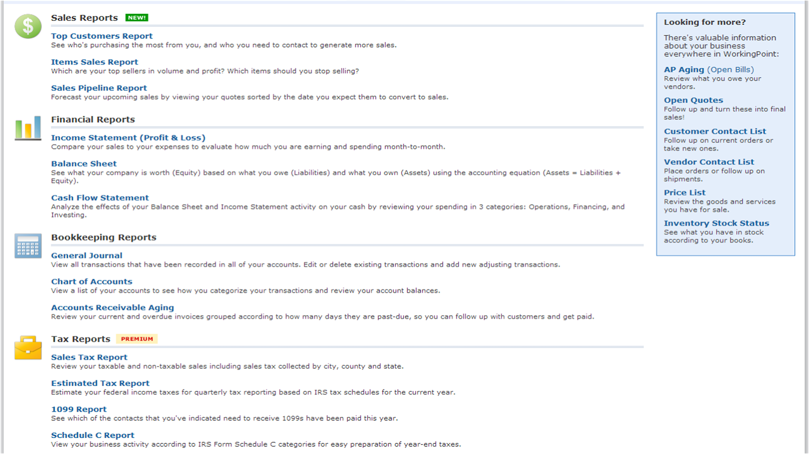 Online Accounting Software Reviews and Ranking: WorkingPoint