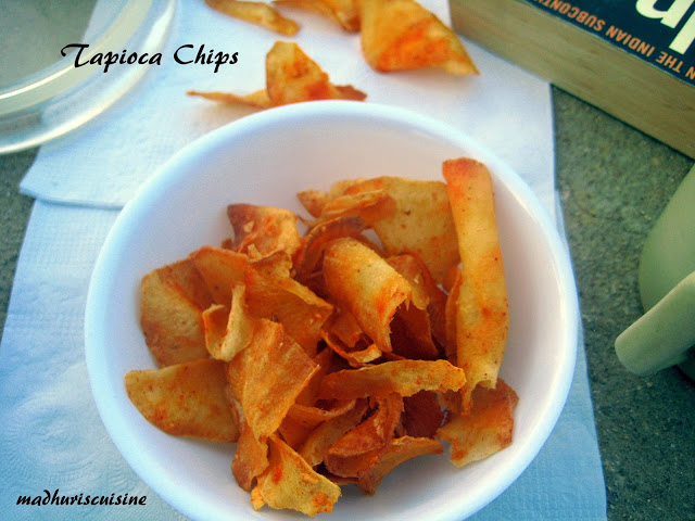 madhuri's kitchen: Tapioca Chips / Karra Pendalam Chips / cassava chips