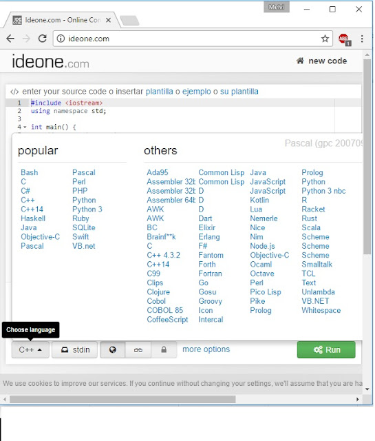 Lady Tech: Editar, Compilar, Depurar y Ejecutar código en línea con ideone.com
