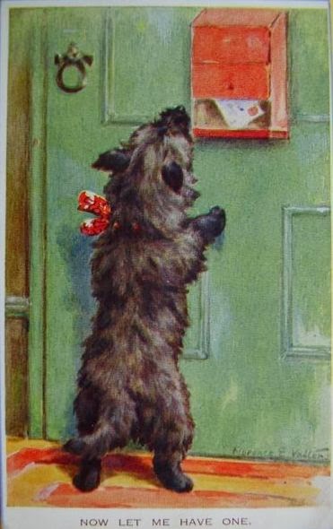 Мир искусства в живописи: Florence E. Valter - DOG POSTCARD
