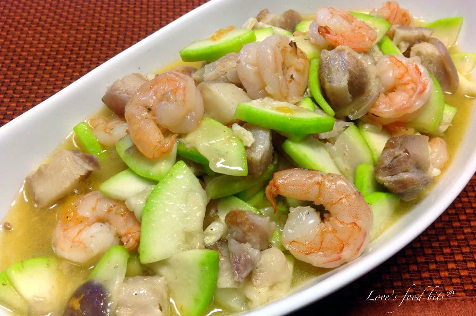 Love s Food Bits Ginisang Upo With Pork And Shrimp Love s Food Bits Ginisang Upo With Pork And Shrimp