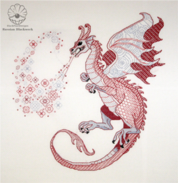 Russian Blackwork: Blackwork Dragons-2012