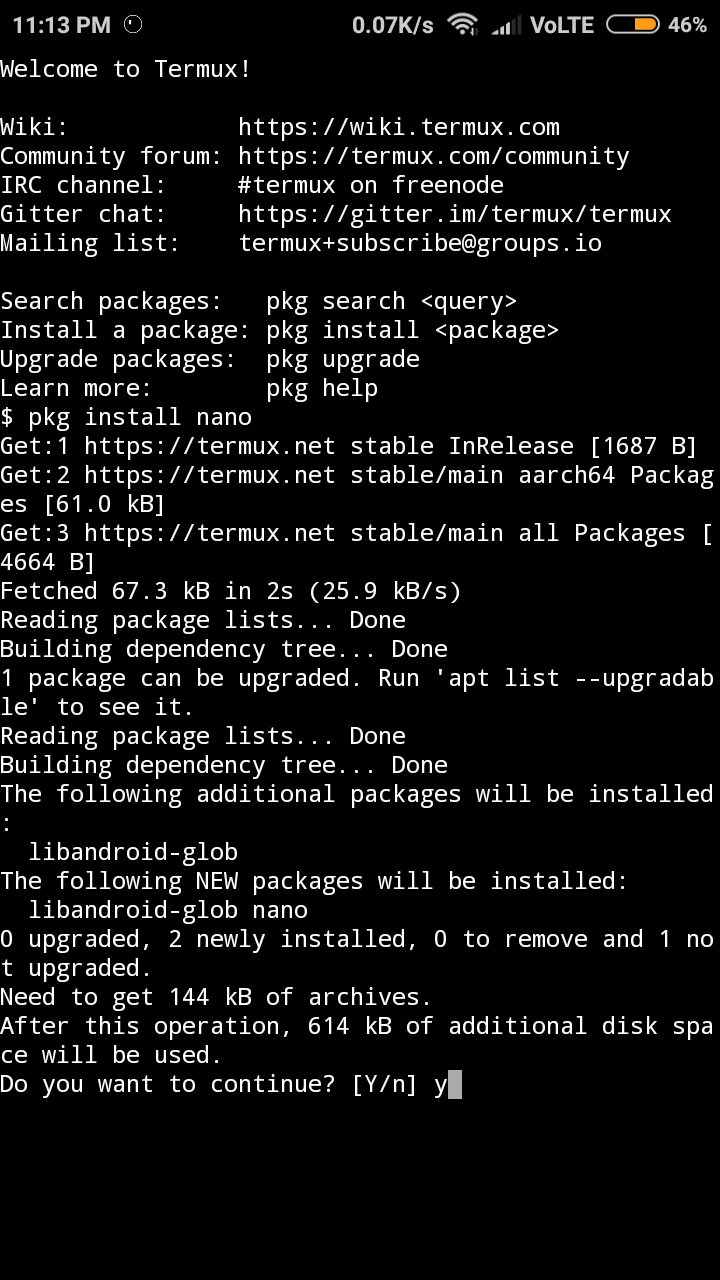 Set up Nano editor, C Compiler & running a C program on Android - Learn World