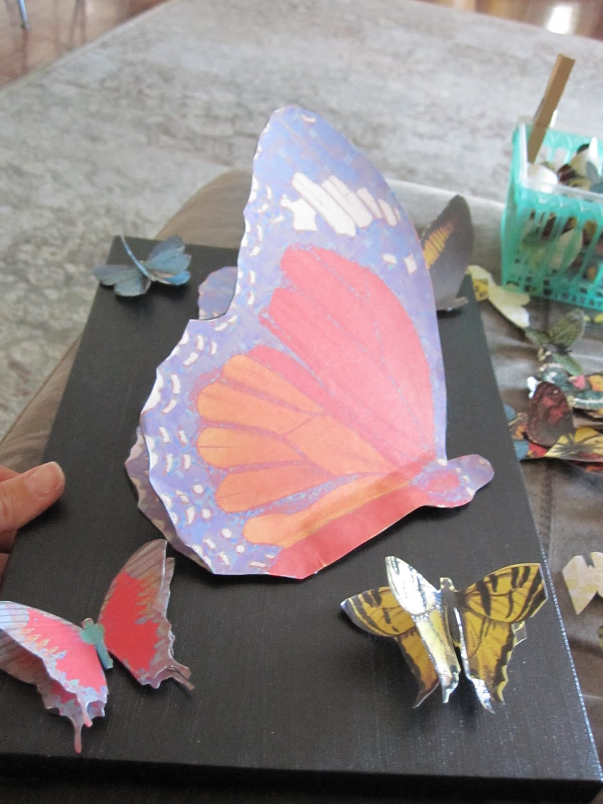 mintagehome: Craft 52 week 15: 3D Butterfly Art