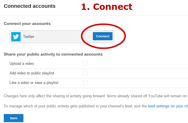 Connect your YouTube Channel to Twitter