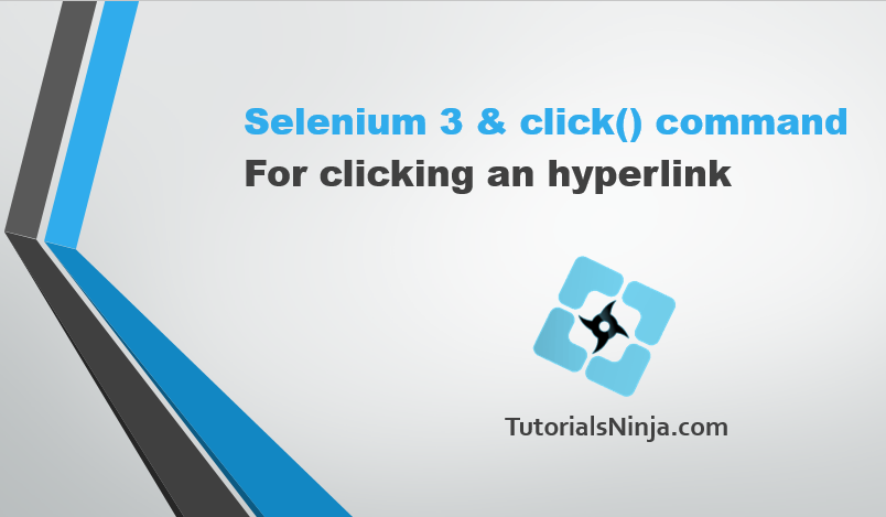 Selenium By Arun Selenium 3 And Click Command For Clicking A Hyper Link