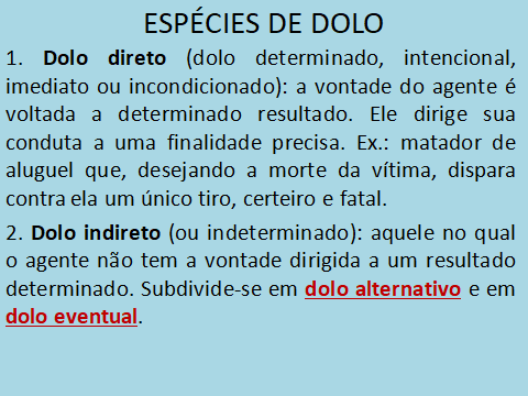 OFICINA DE IDEIAS: DICAS DE DIREITO PENAL - CRIME DOLOSO (III)