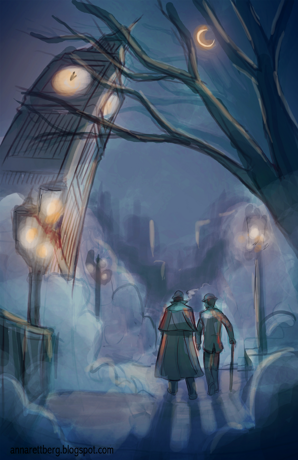 Anna Rettberg: Sherlock Holmes- Color Study and Line