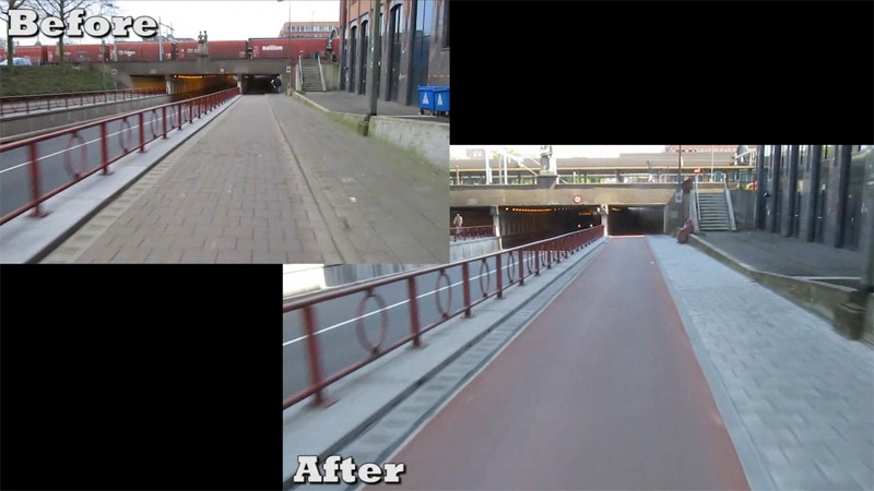 A view from the cycle path: Before and after: more improved cycling ...