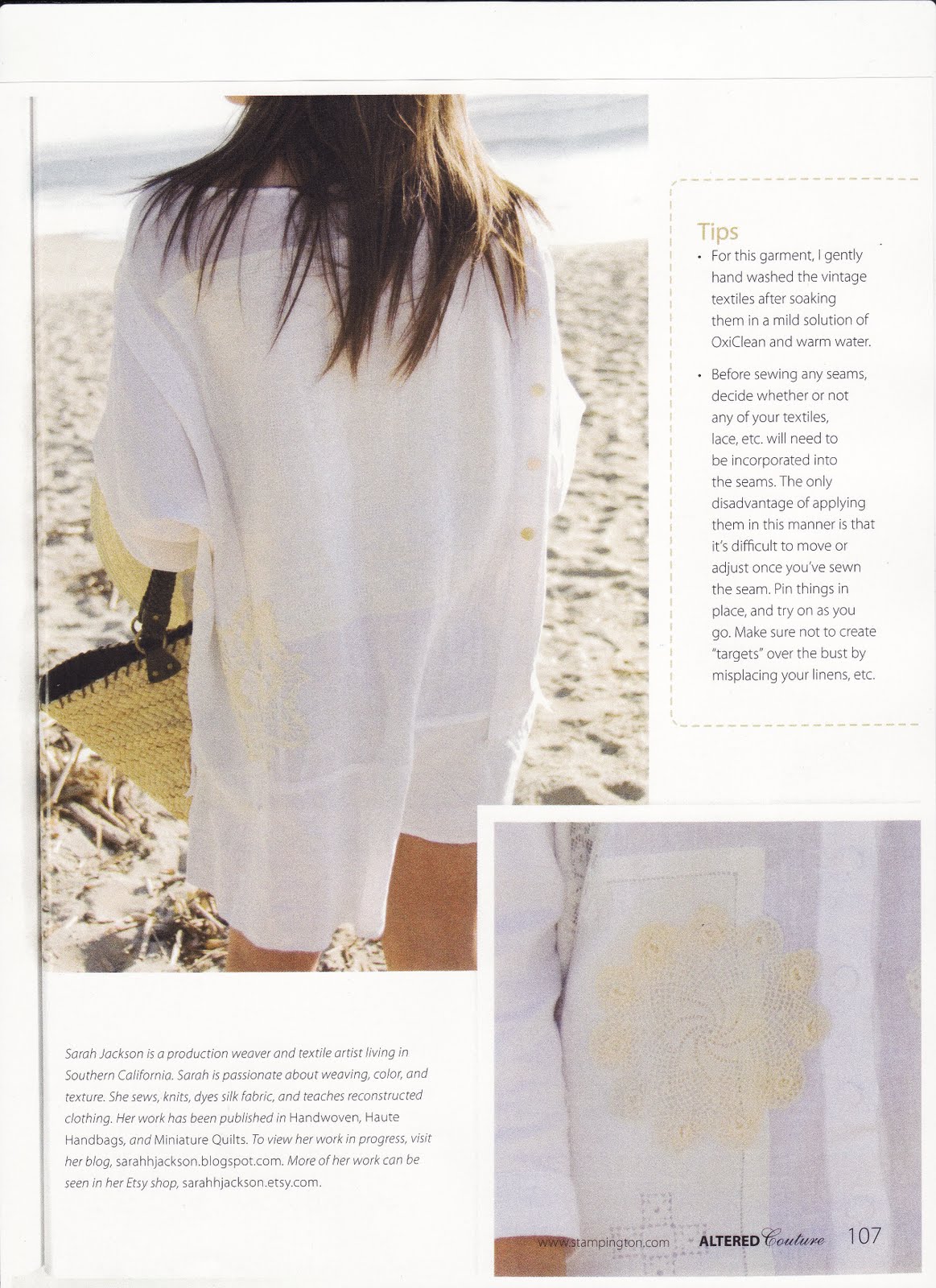 Sarah H. Jackson, Textile Artist: Pieces of the Past Linen Tunic ...