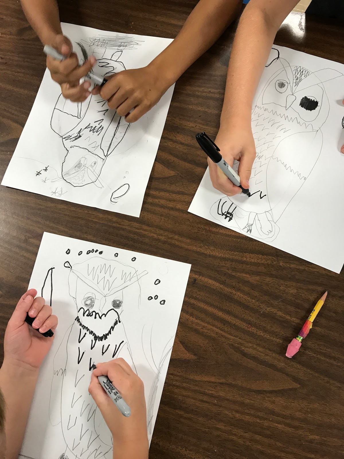 Elements of the Art Room: Kindergarten & 1st grade Owls