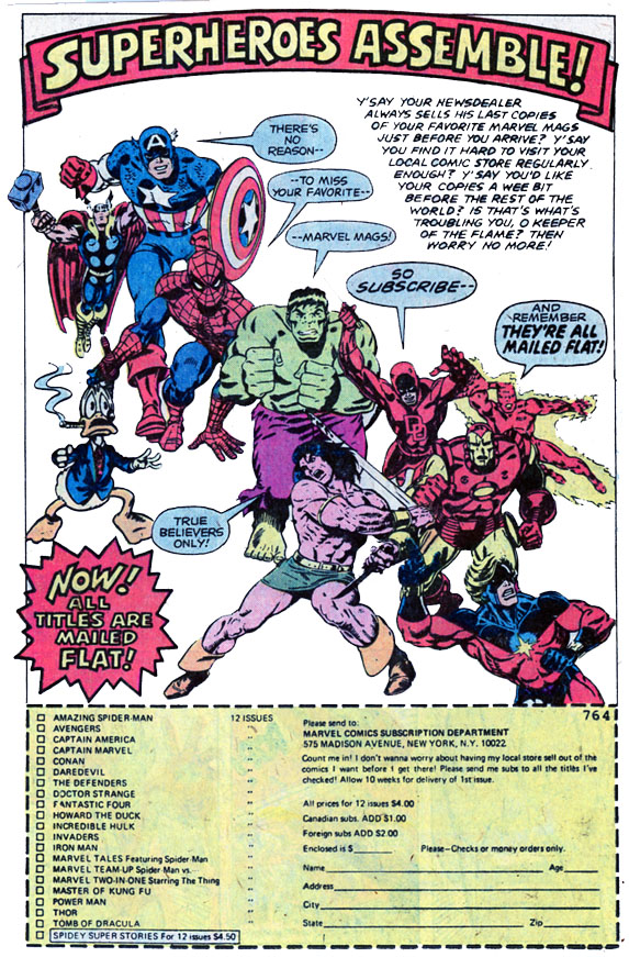 The Peerless Power of Comics!: Marvel In Your Mailbox