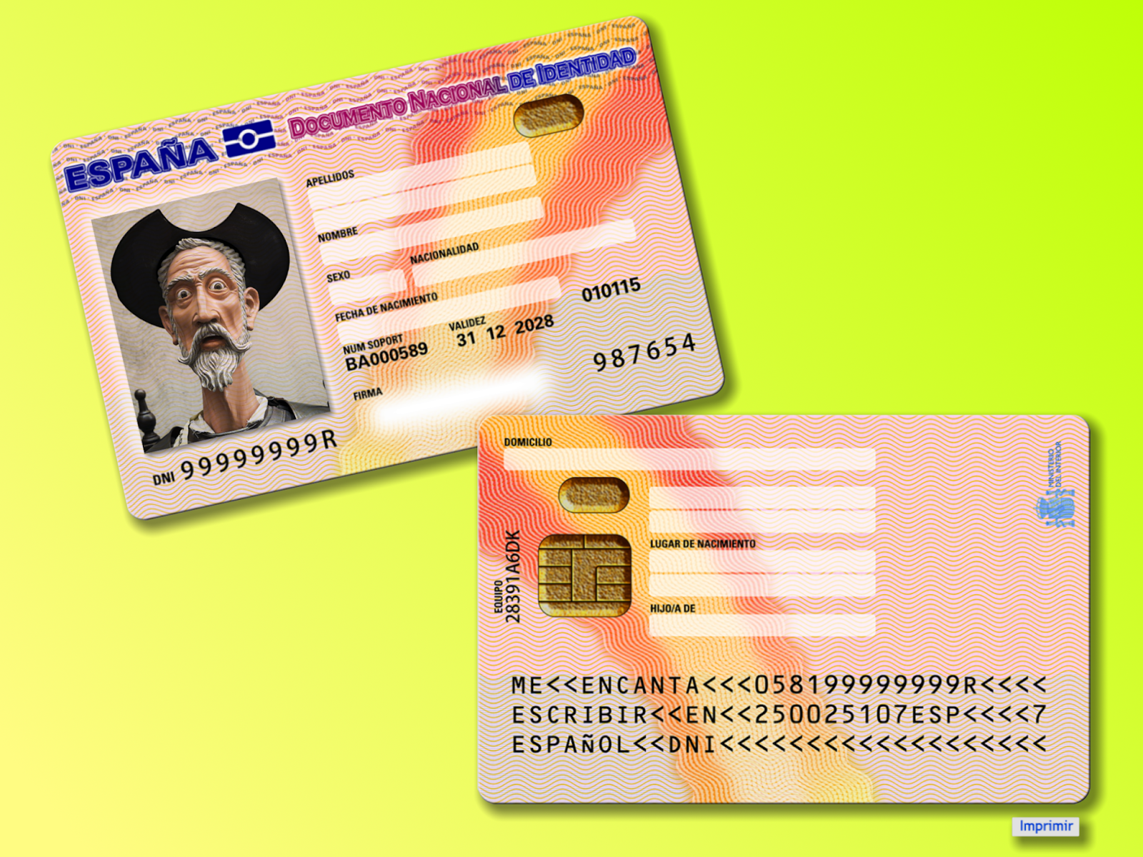 Me encanta escribir en español: Generador de Documento Nacional de ...