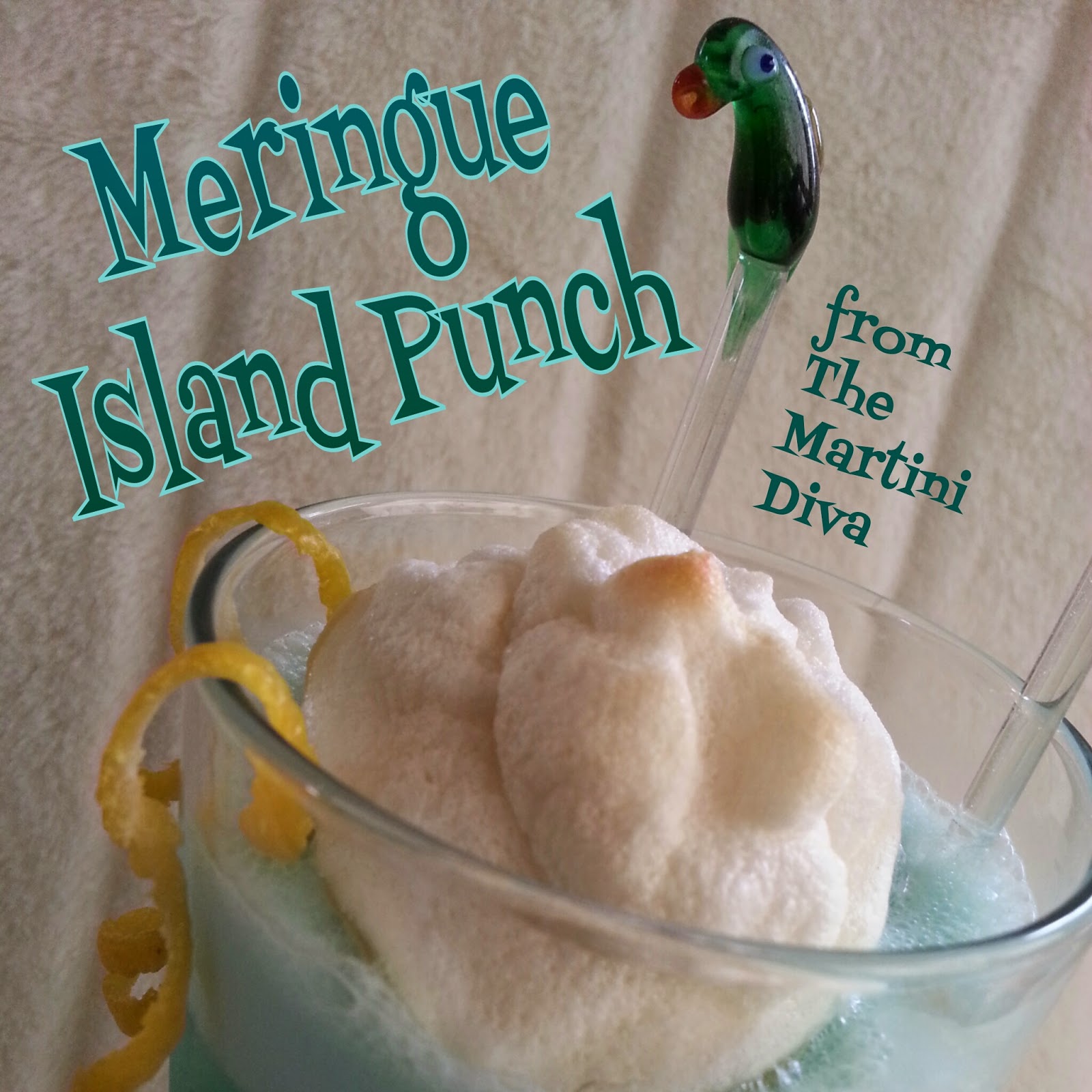 The MARTINI DIVA: MERINGUE ISLAND PUNCH a Colonial Tiki Cocktail
